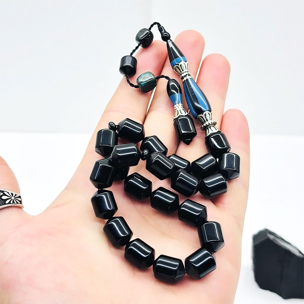 Uçlu Kapsül Model Efe Maskot Oltu Taşı Tesbih